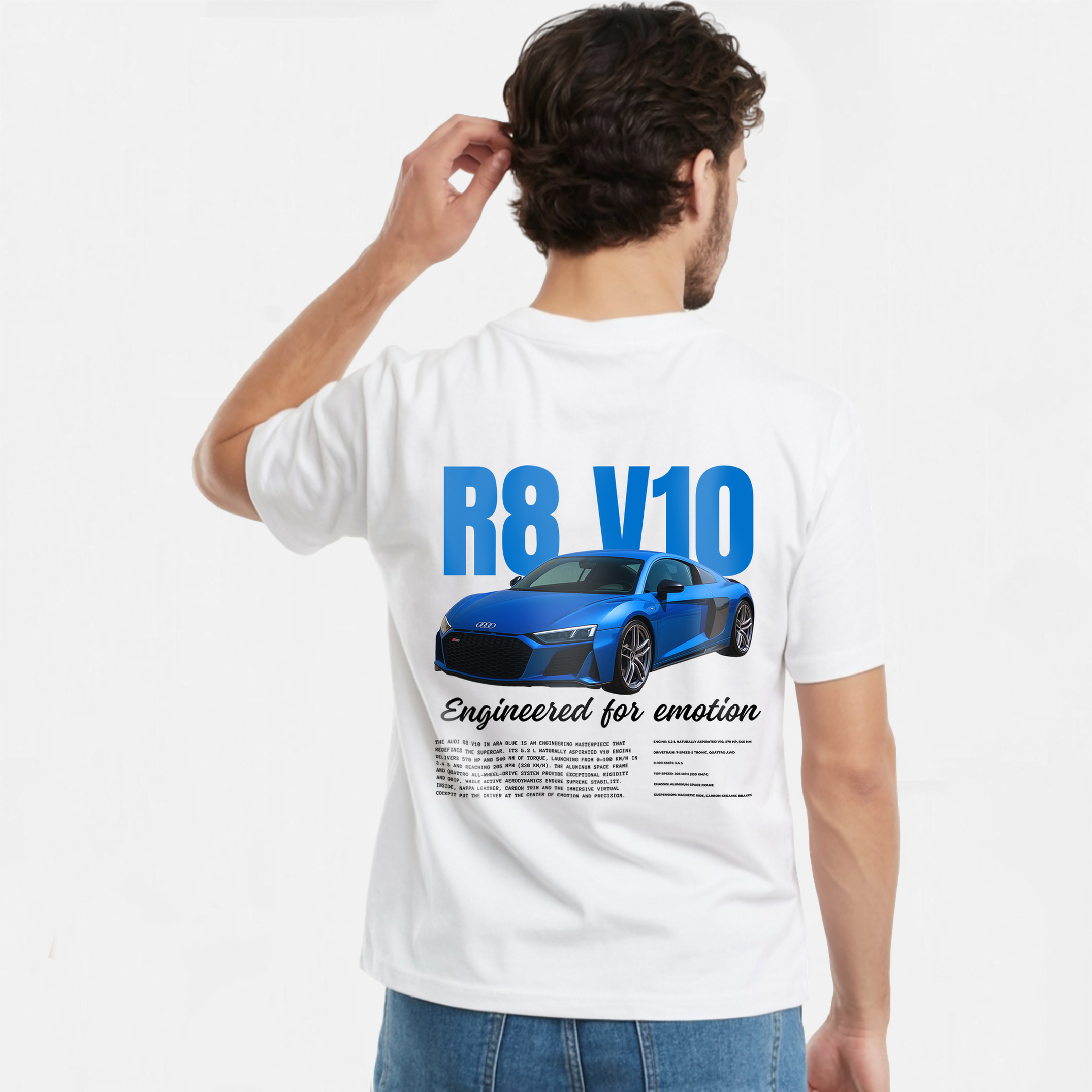 Camiseta Audi R8 V10 – Diseñada para la emoción | Tourismo Clothing